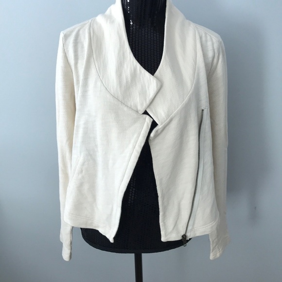 LOFT | Jackets & Coats | Loft Cream Moto Jacket Sz Med | Poshmark